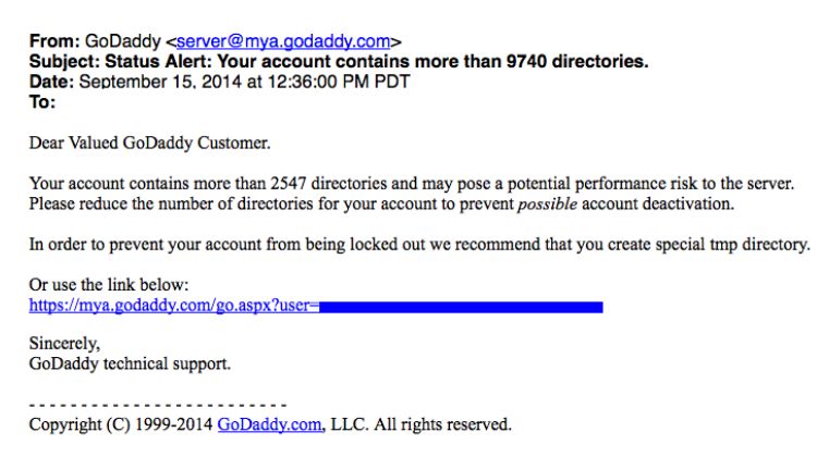 GoDaddy customers: Beware of email phishing attempts - GoDaddy Blog
