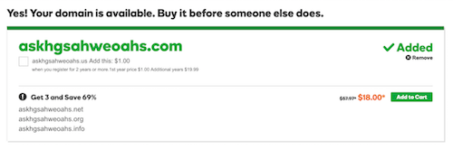 How to buy a domain name in 3 steps - GoDaddy Blog
