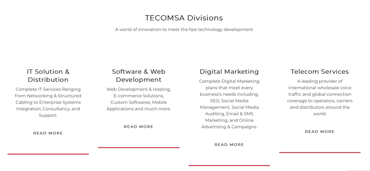 Providing high level IT solutions in the Middle East: Tecomsa - GoDaddy Resources - UAE English