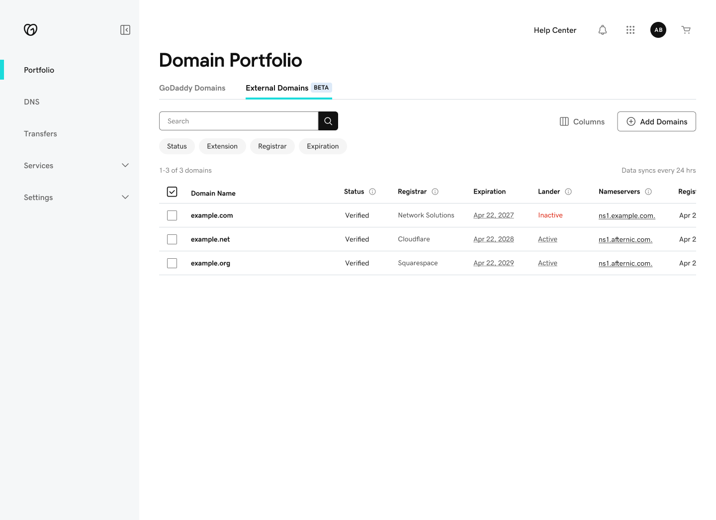 Introducing Global Portfolio: Track domains at any registrar from your ...